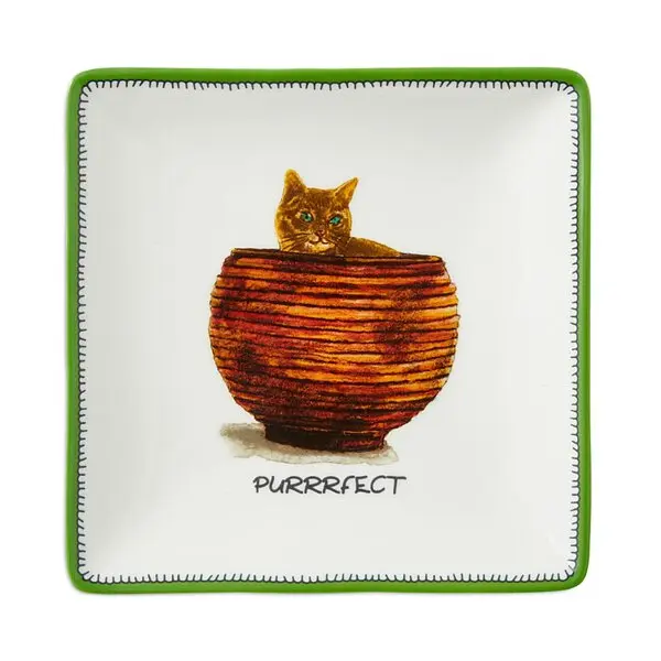 SPODE Kit Kemp Doodles Trinket Tray - White