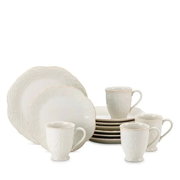 LENOX French Perle 12 Piece Dinnerware Set - White