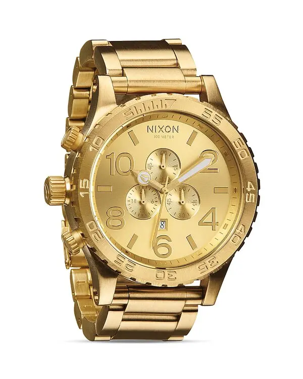 Nixon 51-30 51mm Chronograph Watch - All Gold