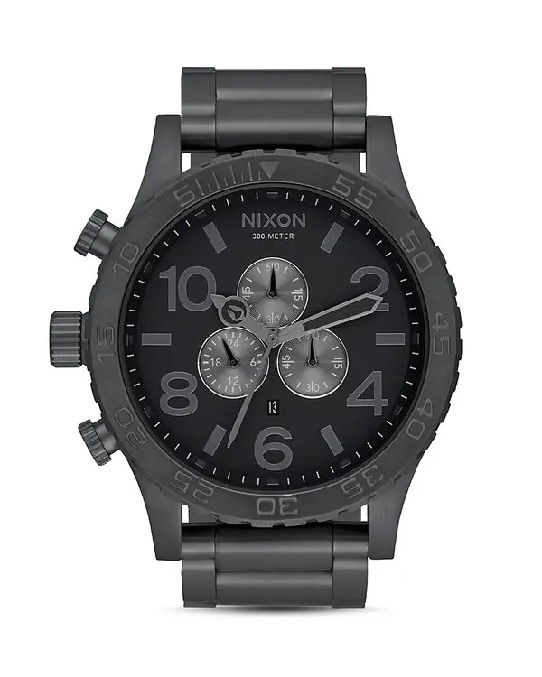 Nixon 51-30 51mm Chronograph Watch - Gunmetal