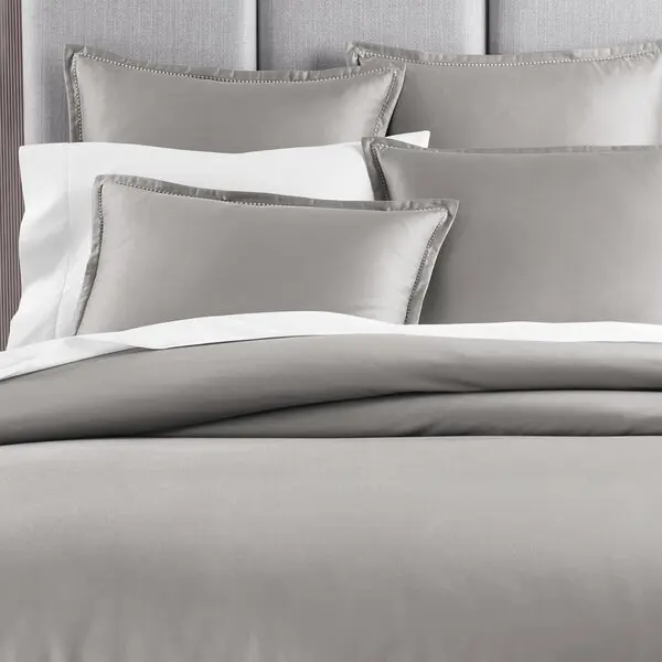 SKY 500tc Wrinkle Resistant Sateen Euro Shams, Pair Exclusive - Ash Grey