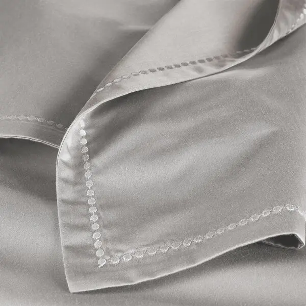 SKY 500tc Wrinkle Resistant Sateen Euro Shams, Pair Exclusive - Ash Grey