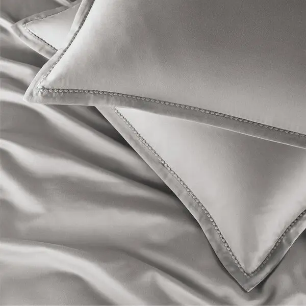 SKY 500tc Wrinkle Resistant Sateen Euro Shams, Pair Exclusive - Ash Grey