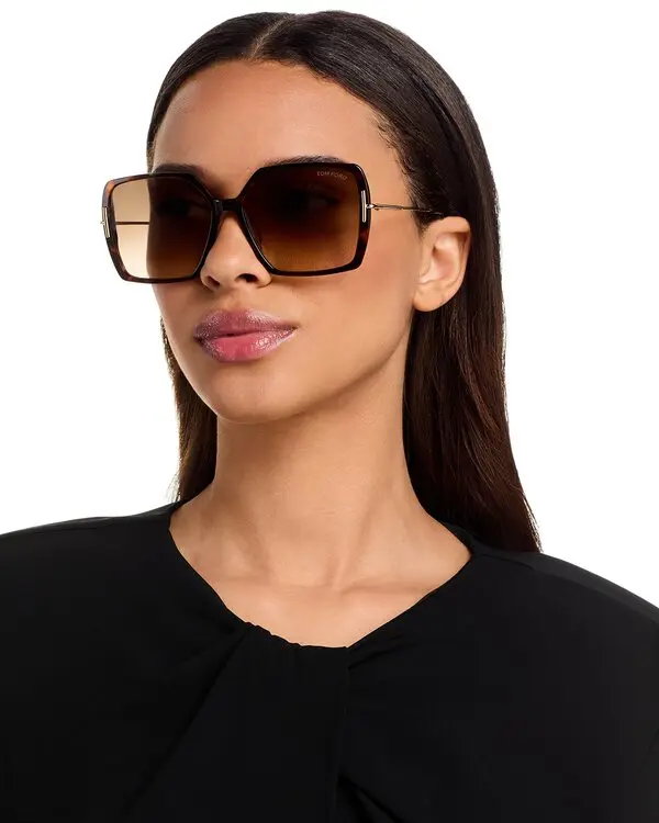 TOM FORD Butterfly Sunglasses, 59mm - Havana/brown Gradient