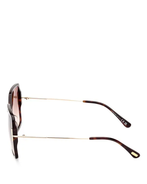 TOM FORD Butterfly Sunglasses, 59mm - Havana/brown Gradient
