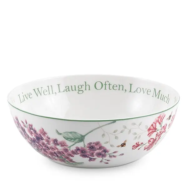 LENOX Butterfly Meadow Large Serving Bowl - White