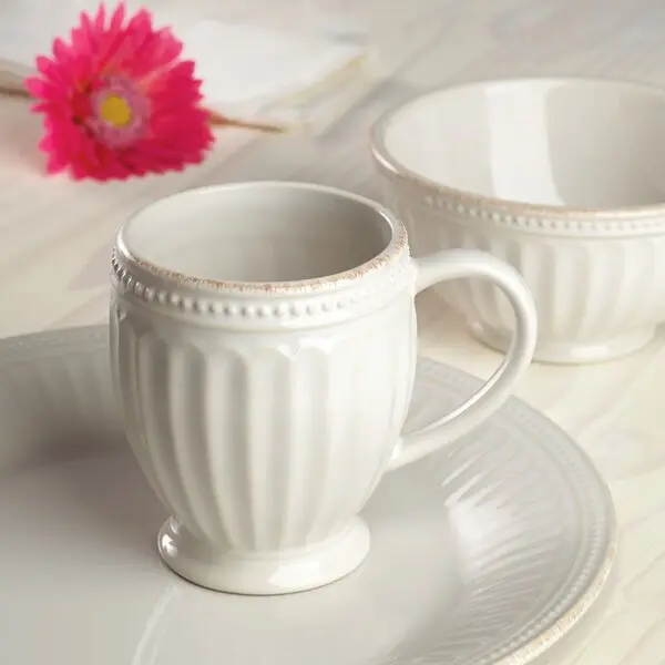 LENOX French Perle Groove 4 Piece Place Setting