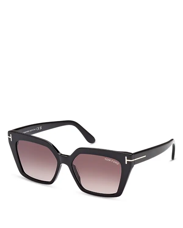 TOM FORD Winona Cat Eye Sunglasses 53mm - Black/pink Gradient