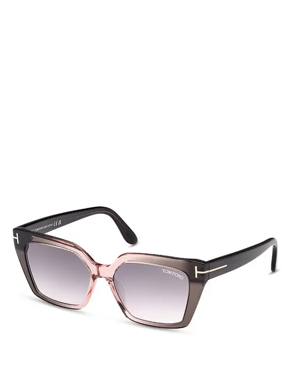 TOM FORD Winona Cat Eye Sunglasses 53mm - Gray/gray Mirrored Gradient