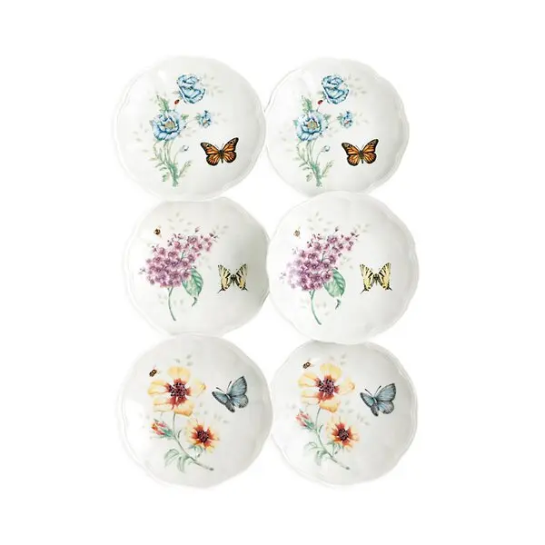 LENOX Butterfly Meadow 6-piece Party Plate Set - White