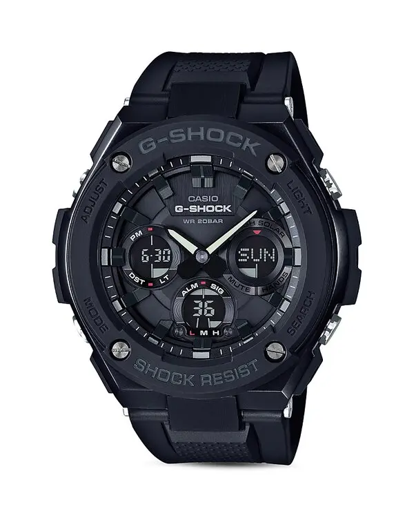 G-Shock Analog And Digital Combo Strap Watch, 55.2mm - Black