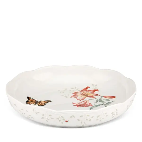 LENOX Butterfly Meadow Low Serve Bowl - White