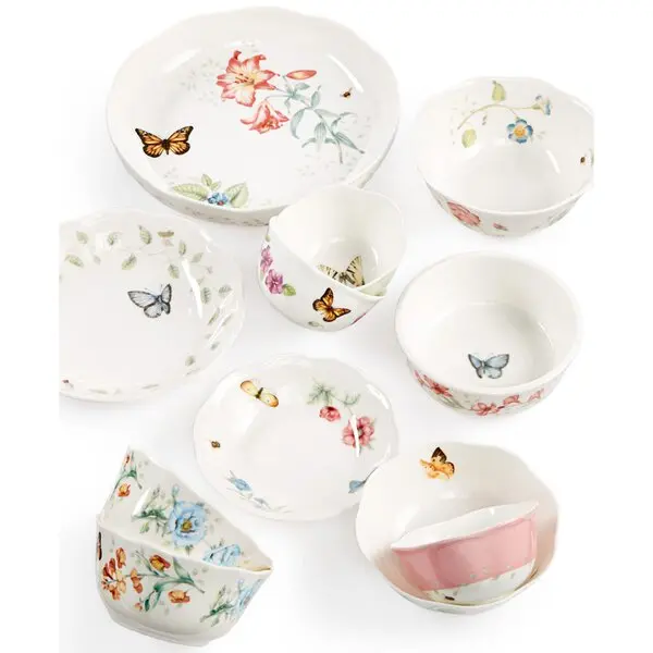 LENOX Butterfly Meadow Low Serve Bowl