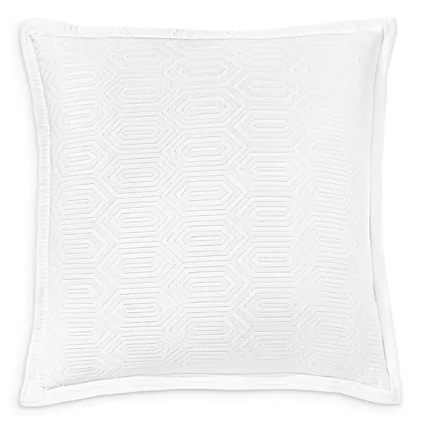 HUDSON PARK COLLECTION Italian Tivoli Matelasse Euro Sham Exclusive - White