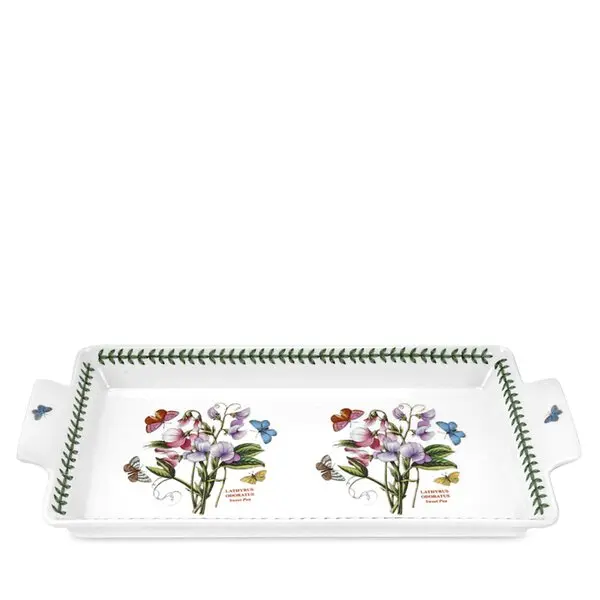 PORTMEIRION Botanic Garden Sweet Pea Sandwich Tray - White