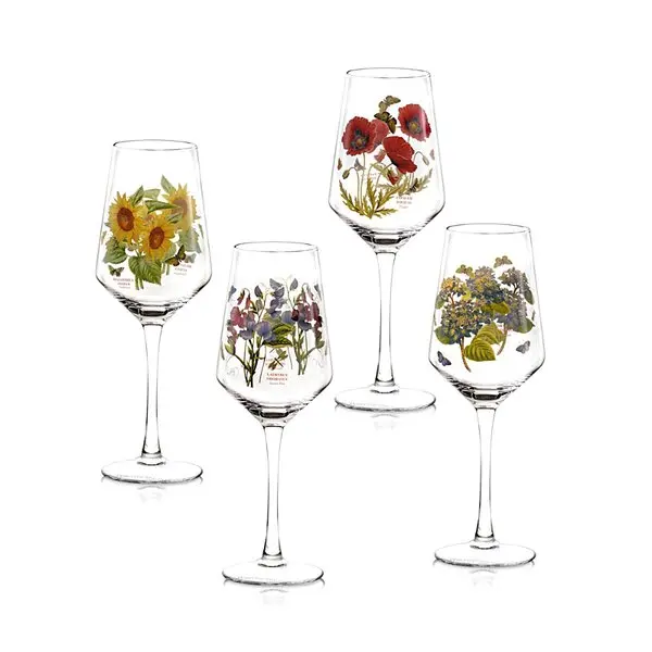 PORTMEIRION Portmeiron Botanic Garden Wine Glasses, Set Of 4 - Multi