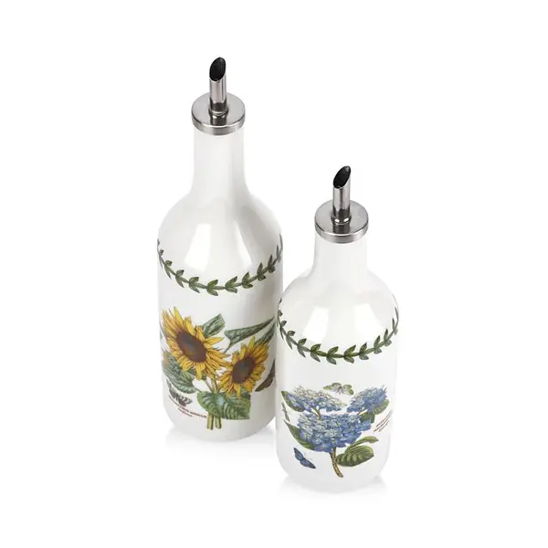 PORTMEIRION Botanic Garden Oil & Vinegar Drizzler Set - White