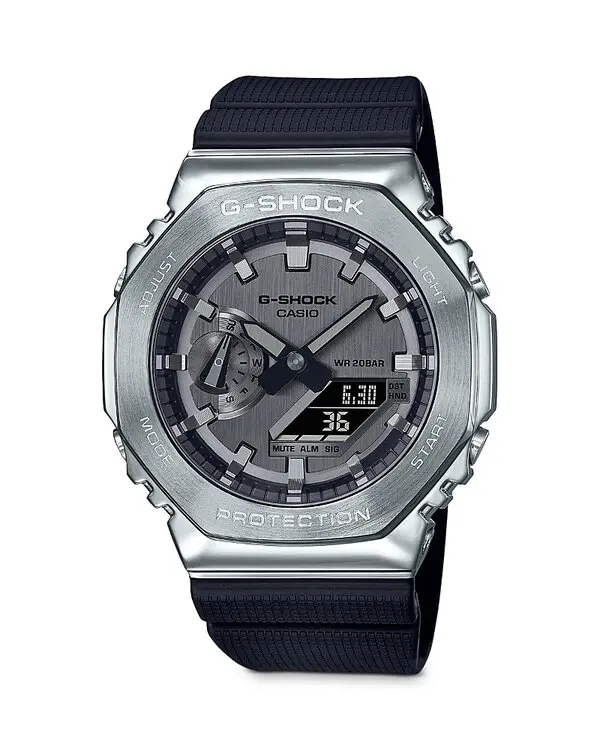 G-Shock Octagonal Watch - Silver/black