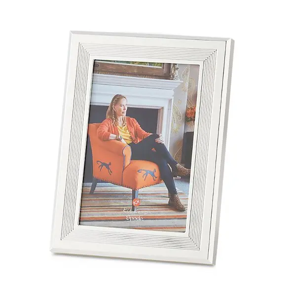 SPODE Kit Kemp Ribbed Frame, 4 X 6 - Silver