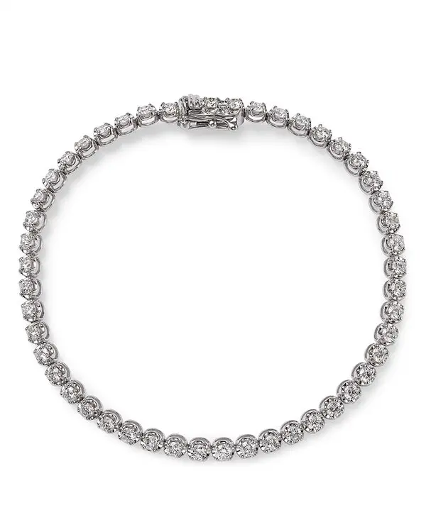 Bloomingdale'S Diamond Tennis Bracelet - White