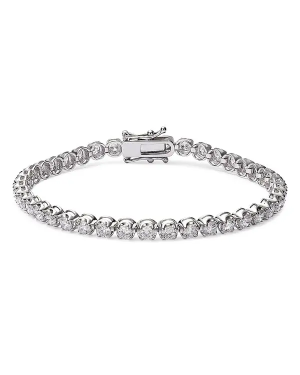 Bloomingdale'S Certified Colorless Diamond Tennis Bracelet 5.0 Tcw - White