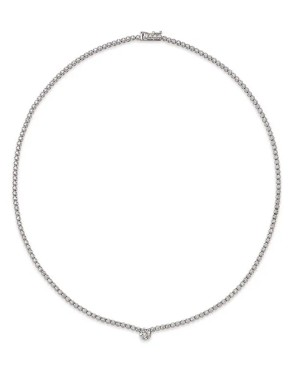 Bloomingdale'S Diamond Solitaire Tennis Necklace, 2.30 Tcw - White