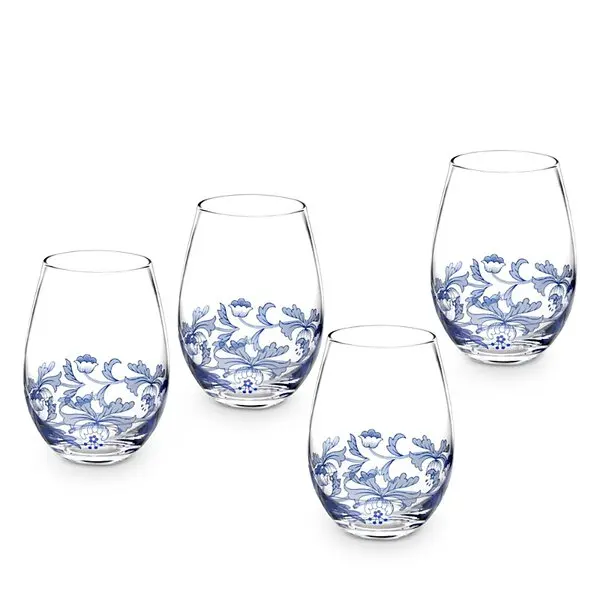 SPODE Italian Stemless Glasses, Set Of 4 - Blue