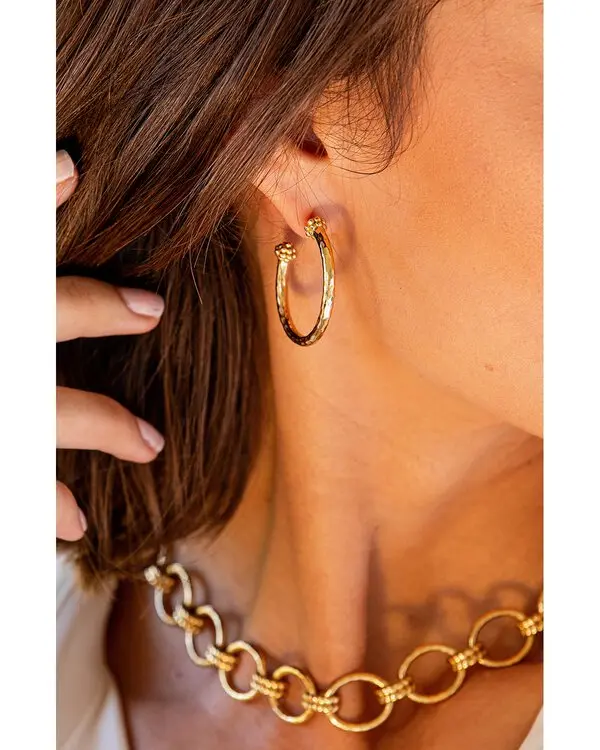 CAPUCINE DE WULF Berry Medium Hoop Earrings - Gold
