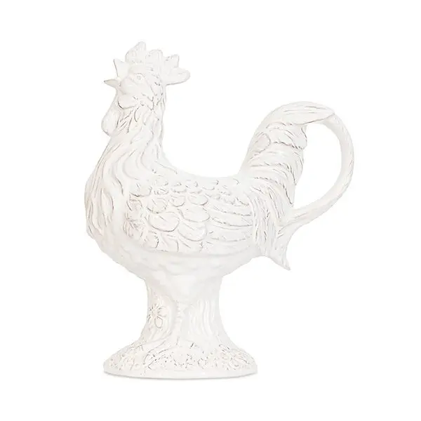 JULISKA Clever Creatures Rousseau Rooster Pitcher - Whitewash