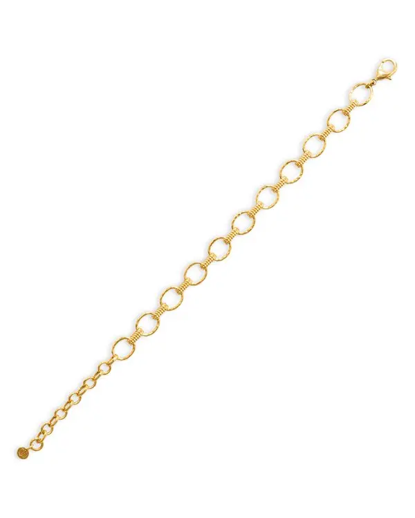 CAPUCINE DE WULF Cleopatra Hammered Link Bracelet - Gold