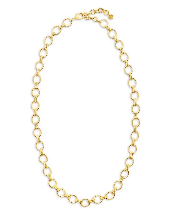 CAPUCINE DE WULF Cleopatra Hammered Link Necklace