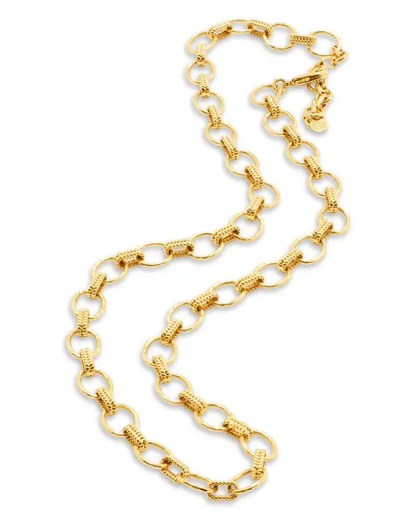 CAPUCINE DE WULF Cleopatra Hammered Link Necklace