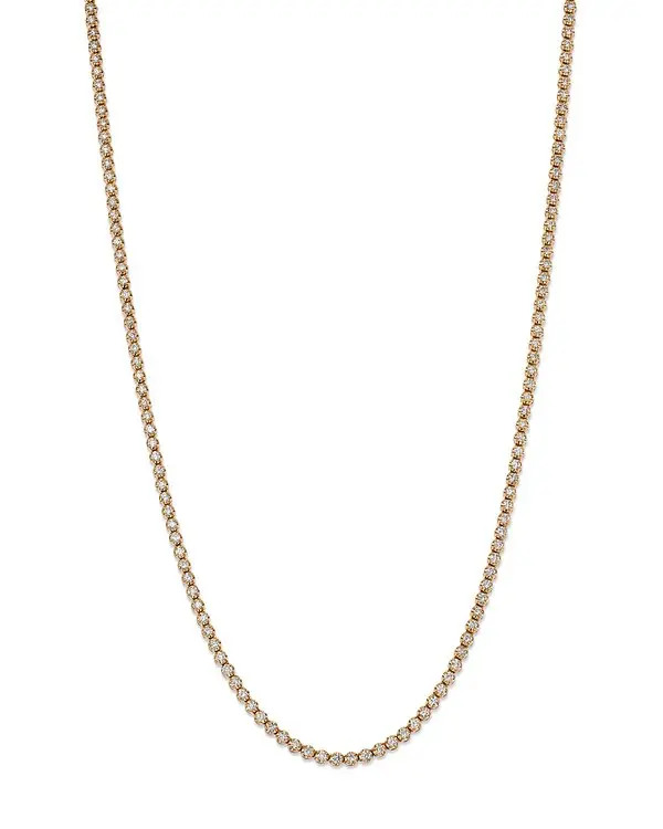 Bloomingdale'S Diamond Crown Set Tennis Necklace In 14k Yellow - Gold