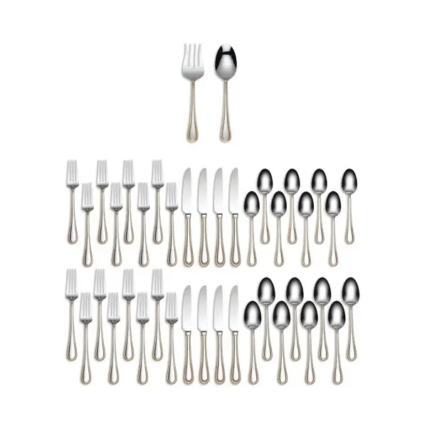 HUDSON PARK COLLECTION Calista Partial Gold 42-piece Everyday Flatware Set Exclusive