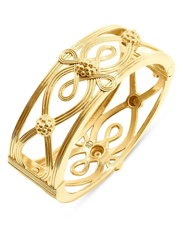CAPUCINE DE WULF Monique Hinged Bangle Bracelet - Gold