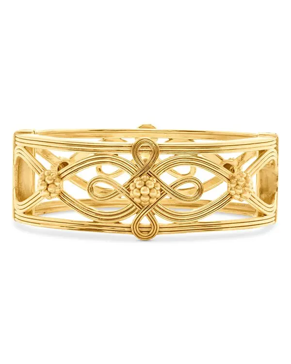 CAPUCINE DE WULF Monique Hinged Bangle Bracelet - Gold