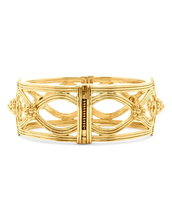 CAPUCINE DE WULF Monique Hinged Bangle Bracelet - Gold