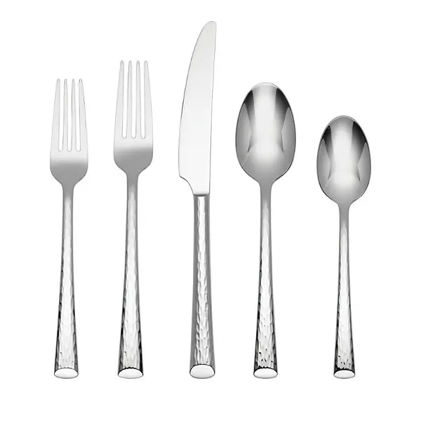 HUDSON PARK COLLECTION Ingrid Hammered 42-piece Flatware Set Exclusive - Stainless