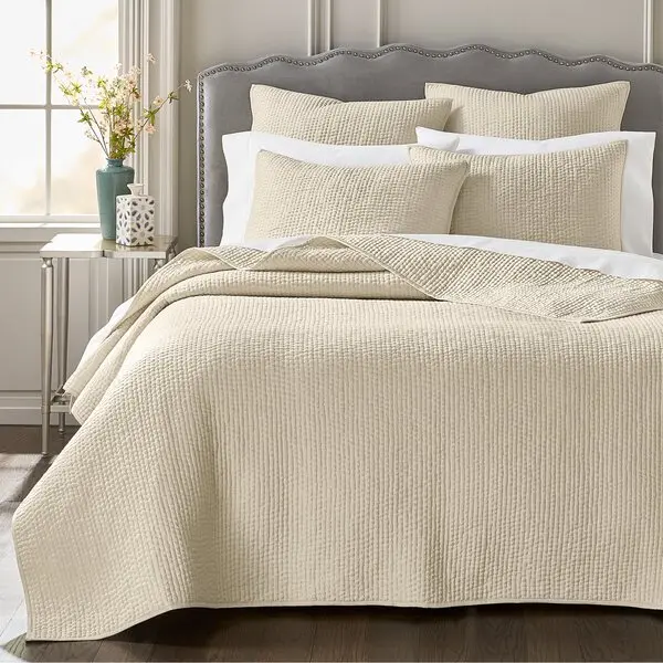 SKY Pickstitch Coverlet Set, Twin Exclusive - Tan