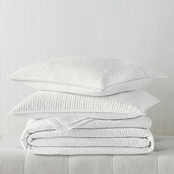SKY Pickstitch Coverlet Set, Twin Exclusive - White