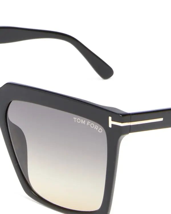 TOM FORD Sabrina Square Sunglasses - Black/gray Gradient