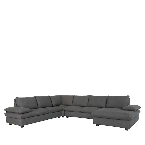 CHATEAU D'AX Mason 4-piece Sectional - Tun Charcoal