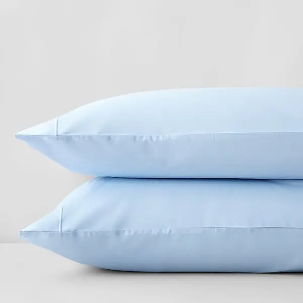ANNE DE SOLENE Vexin King Pillowcases, Pair - Azur Blue
