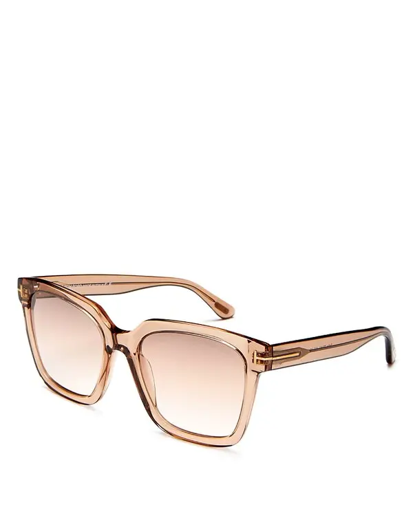 TOM FORD Selby Square Sunglasses - Shiny Rose/brown Sand Gradient
