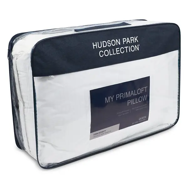 HUDSON PARK COLLECTION My Primaloft Asthma & Allergy Friendly Firm Down Alternative Pillow, Queen Exclusive - White