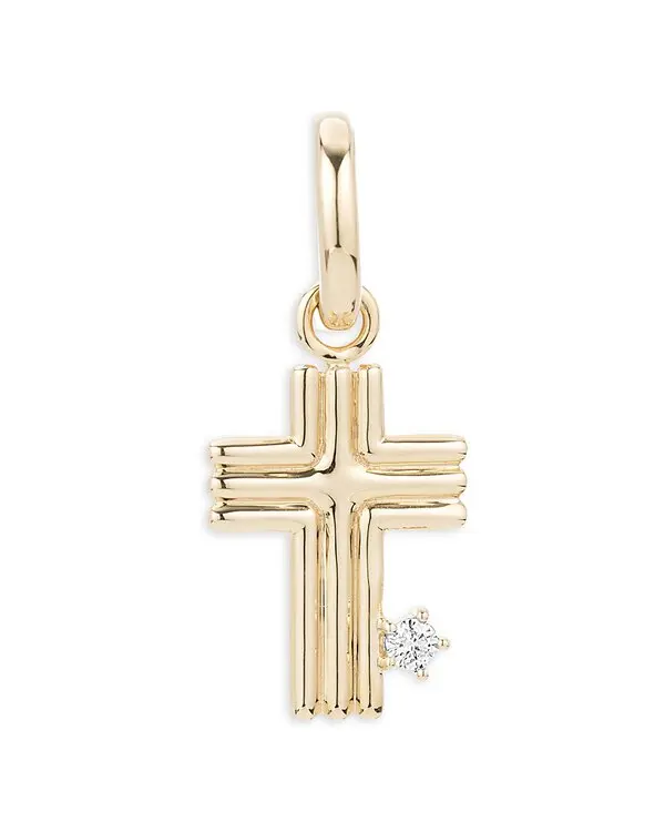 Adina Reyter 14k Yellow Diamond Cross Pendant - Gold