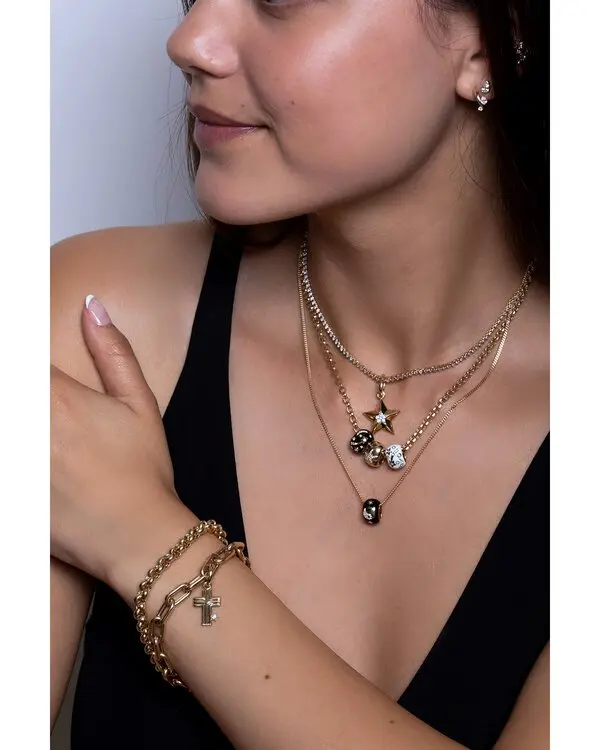 Adina Reyter 14k Yellow Diamond Cross Pendant