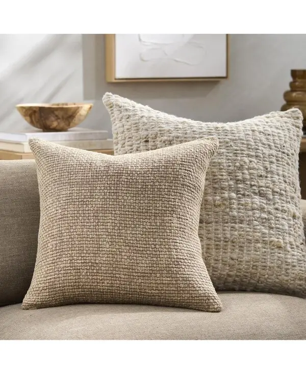 Livabliss Washed Texture Decorative Pillow, 18l X 18w