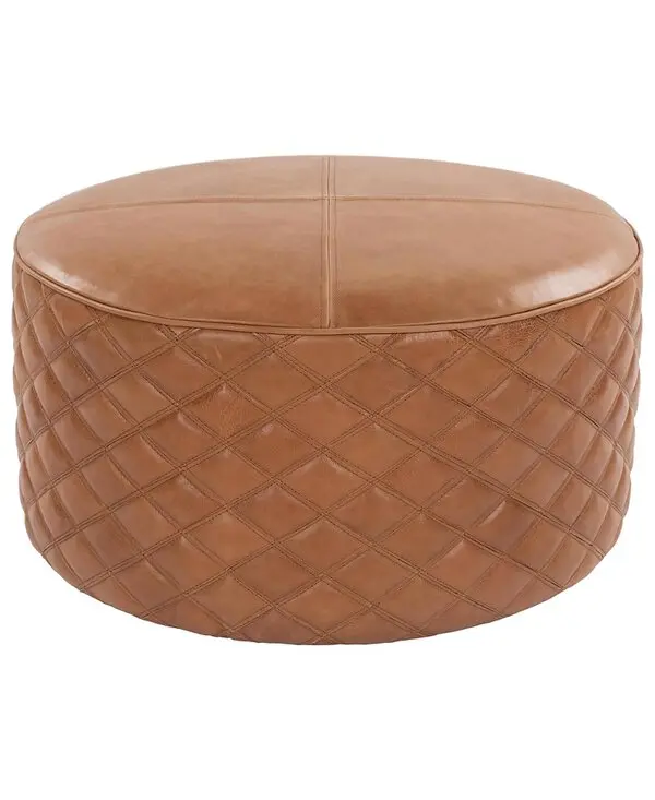SURYA Lance Ottoman - Brown