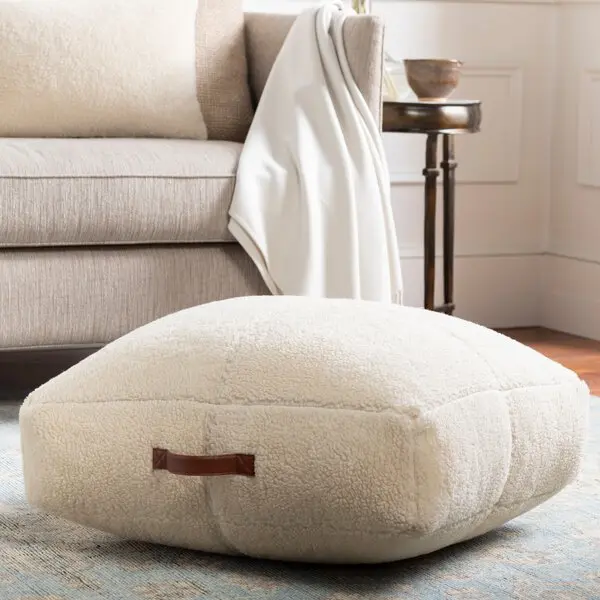 SURYA Shepherd Floor Pillow - Cream/brown